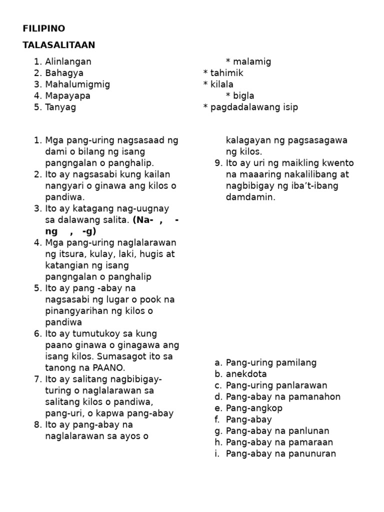 FILIPINO 3rd Q | PDF
