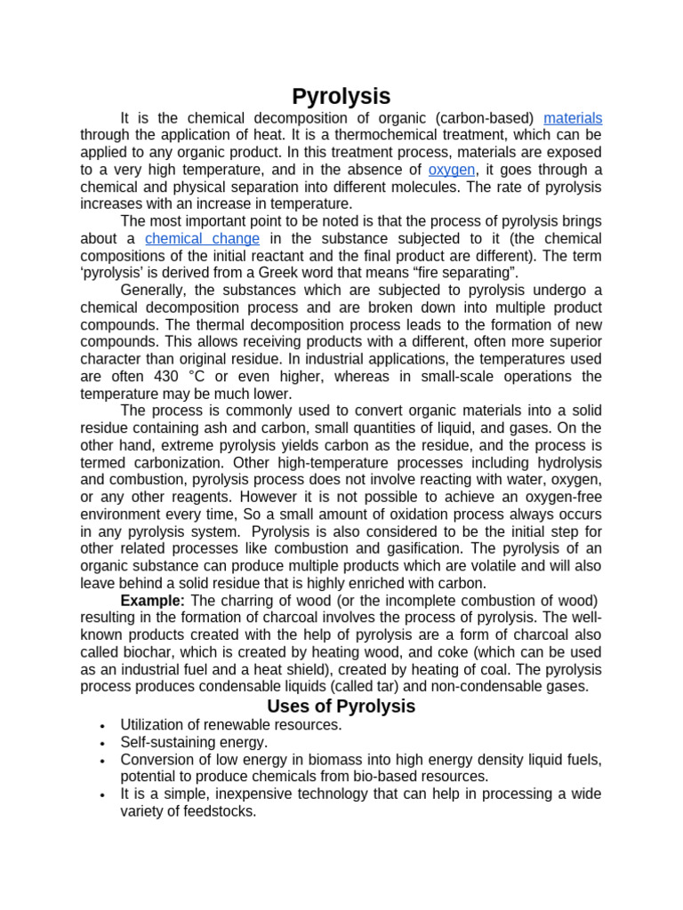 Pyrolysis & Fixed Bed Gasifier | PDF | Gasification | Pyrolysis