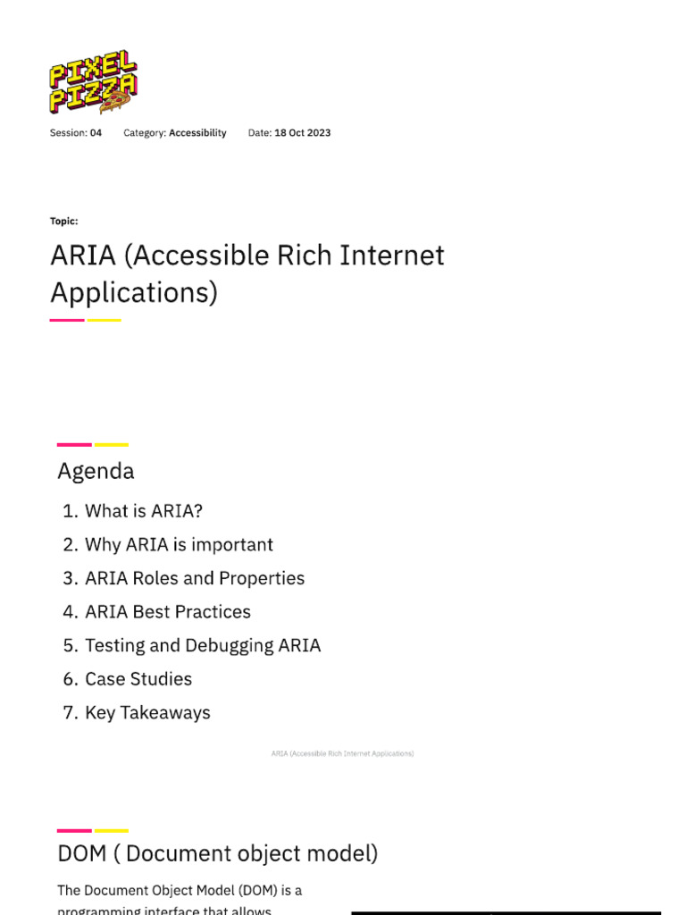 04_ARIA | PDF | Document Object Model | World Wide Web