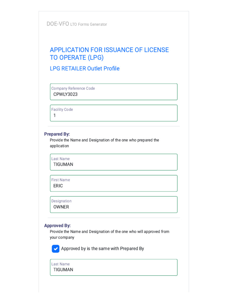 DOE LTO - Register Establishment4 | PDF