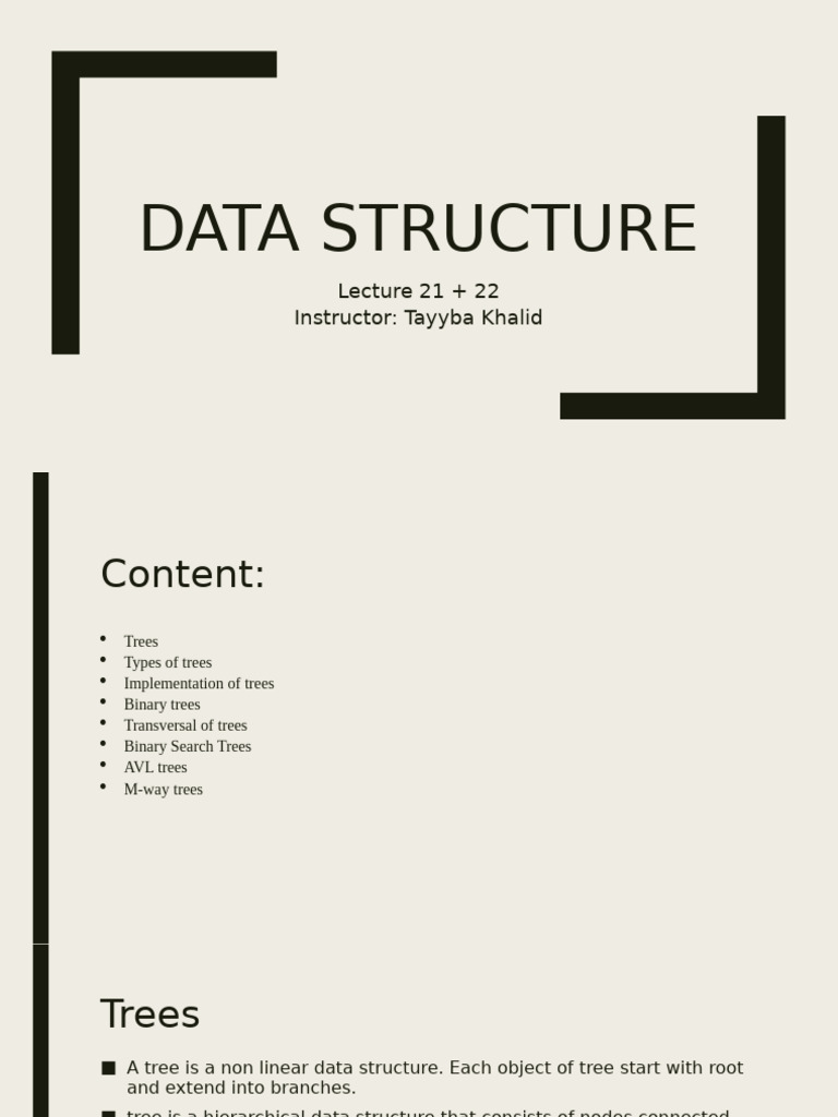 Understanding Tree Data Structures | PDF | Algorithms And Data ...