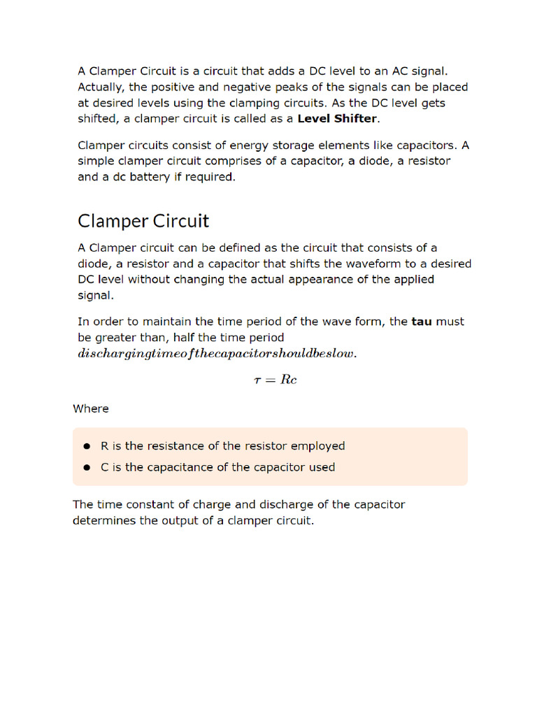 Clamper | PDF
