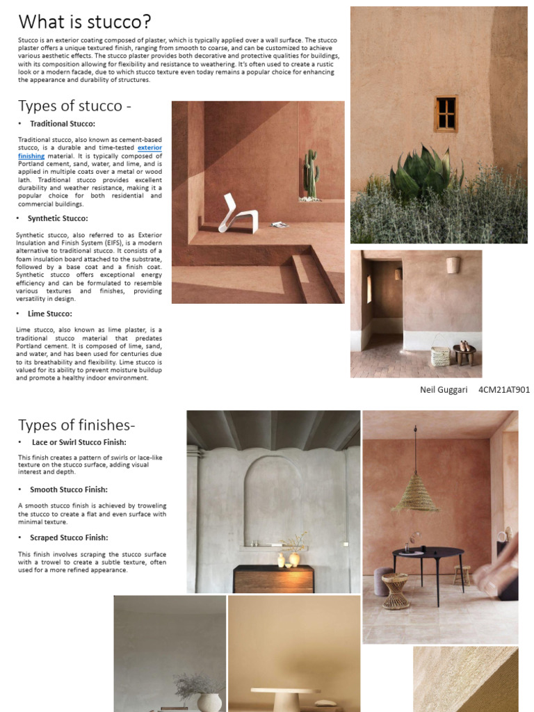 Material Study | PDF | Plaster | Architectural Elements