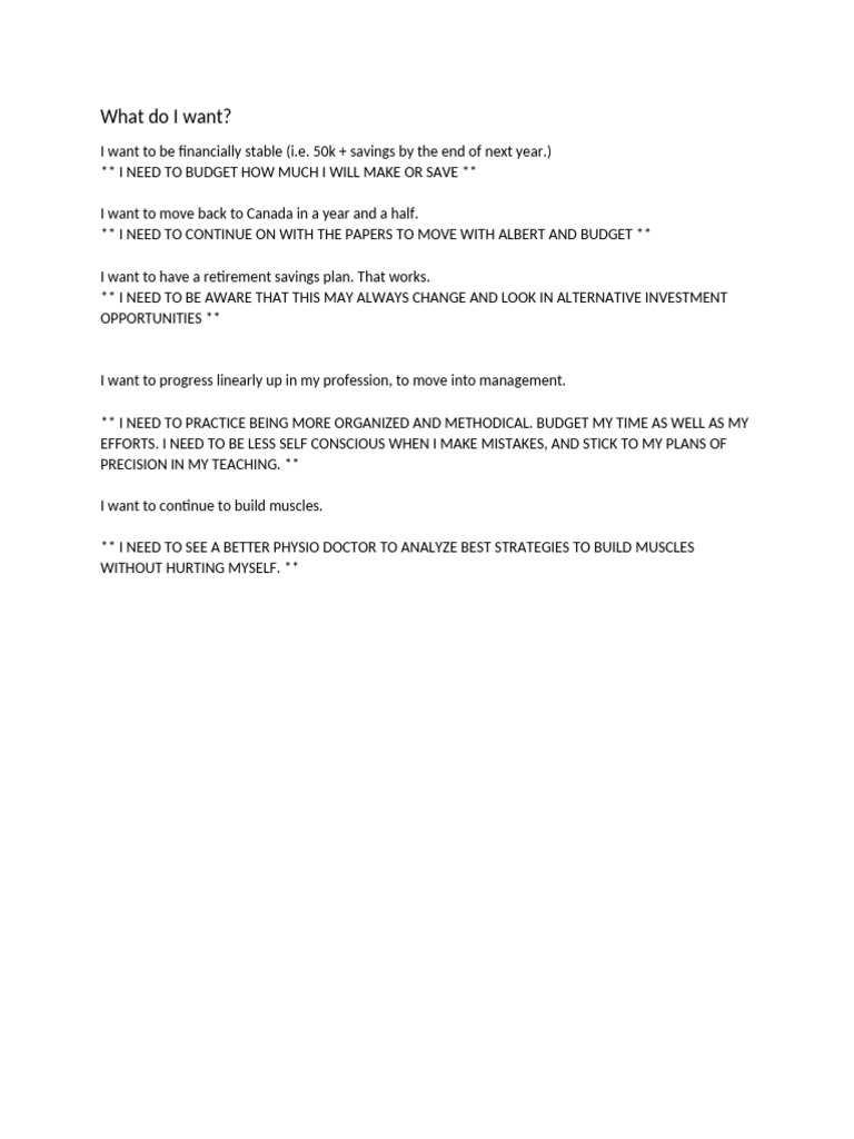 What Do I Want | PDF