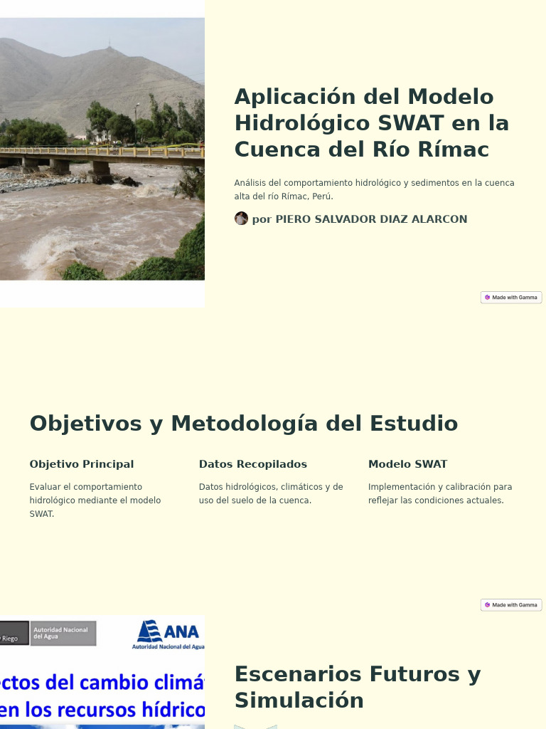 Aplicacion Del Modelo Hidrologico SWAT en La Cuenca Del Rio Rimac | PDF