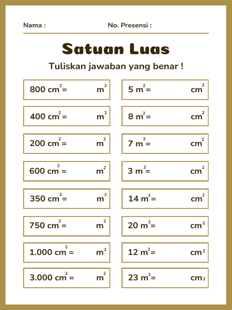 LKPD SATUAN LUAS | PDF