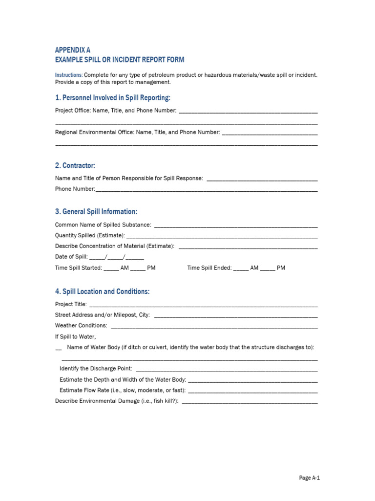 Spill Incident Report - FH - 080724 - POE | PDF | Toxicity | Waste ...