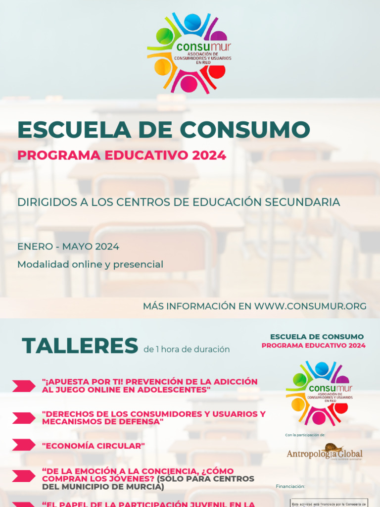 PROGRAMA-EDUCATIVO-2024_ESCUELA-DE-CONSUMO | PDF