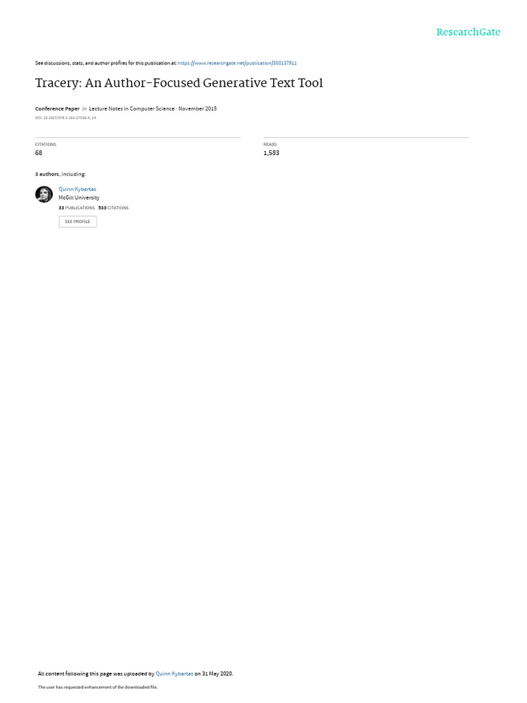 Tracery - An Author-Focused Generative Text Tool | PDF | Java Script | Axiom