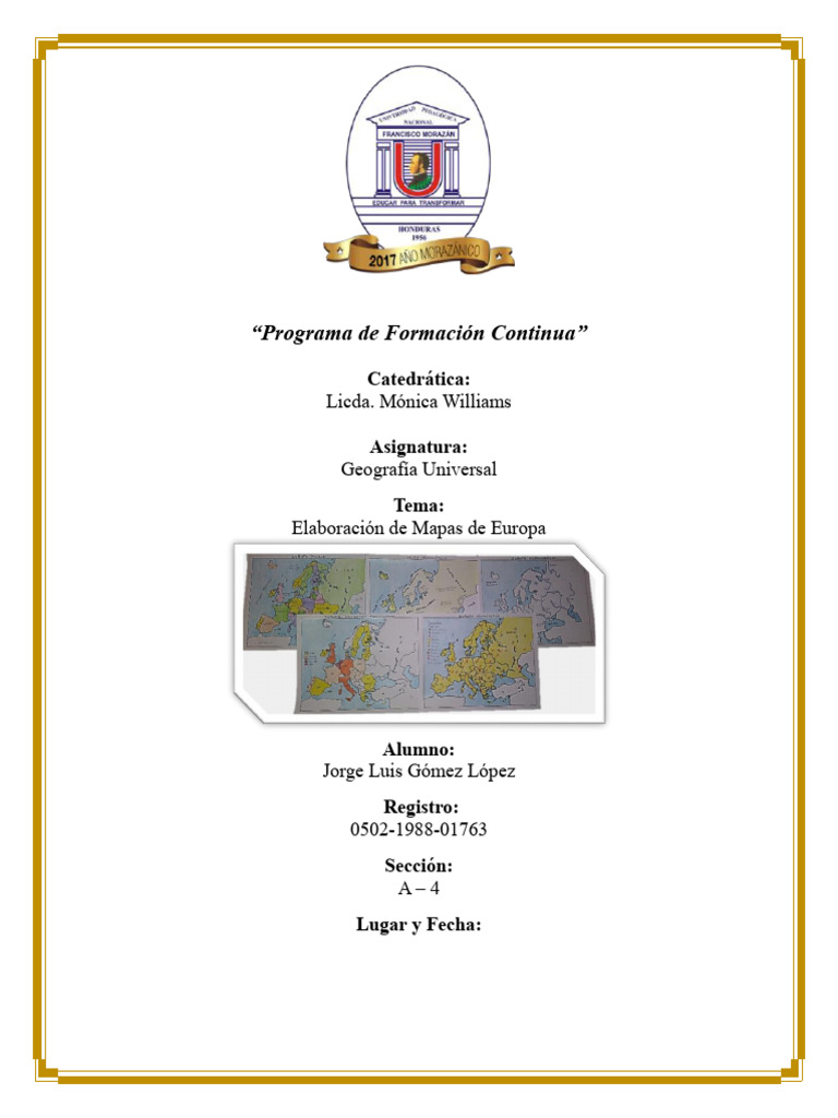 Elaboración de Mapas de Europa | PDF