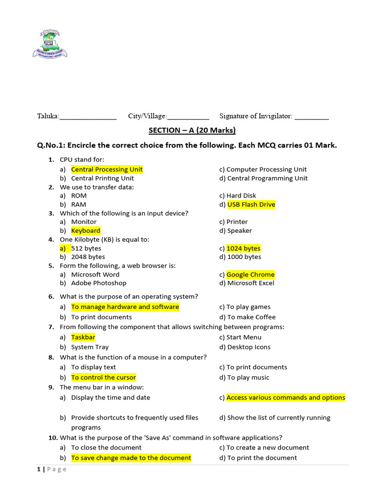 Computer Science Grade 6-7 | PDF | Computer File | Microsoft Word