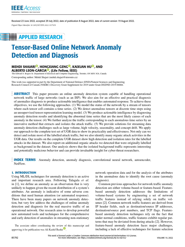 3. Tensor-Based Online Network Anomaly Detection and Diagnosis | PDF ...