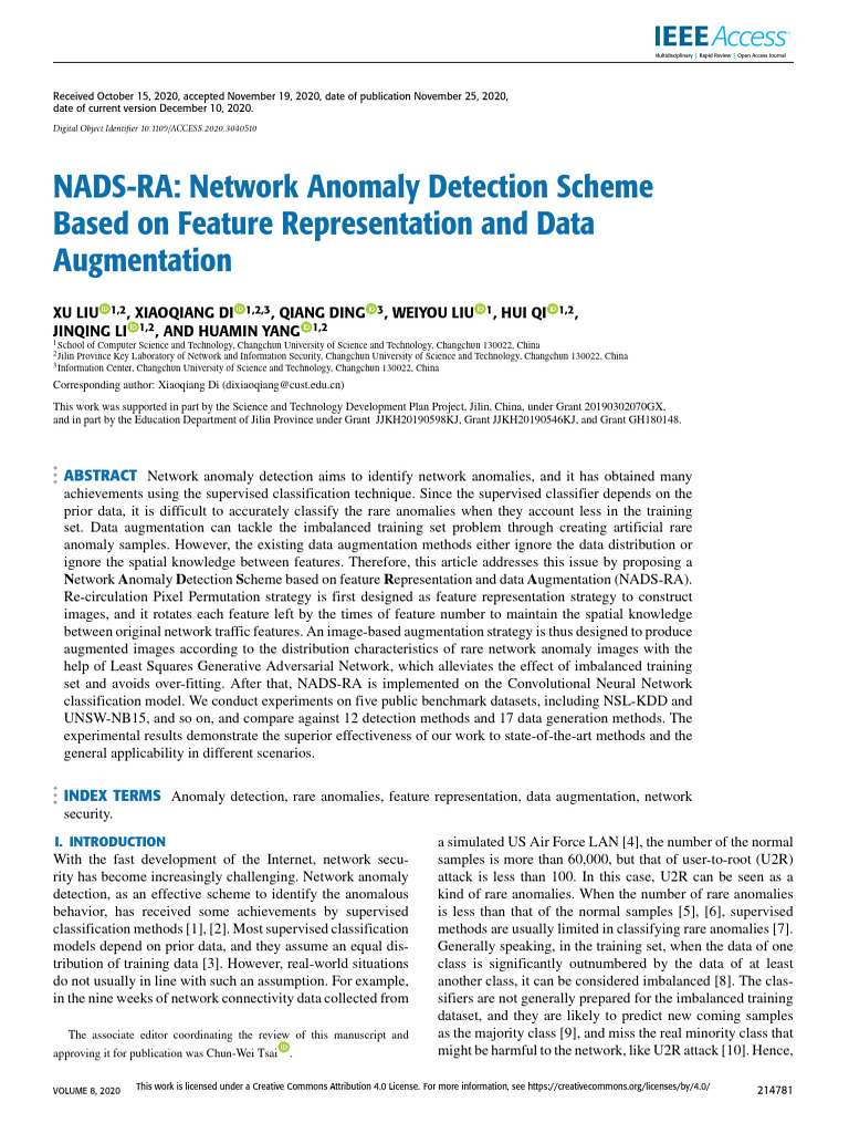 NADS-RA - Network - Anomaly - Detection - Scheme - Based - On - Feature - Representation - and ...