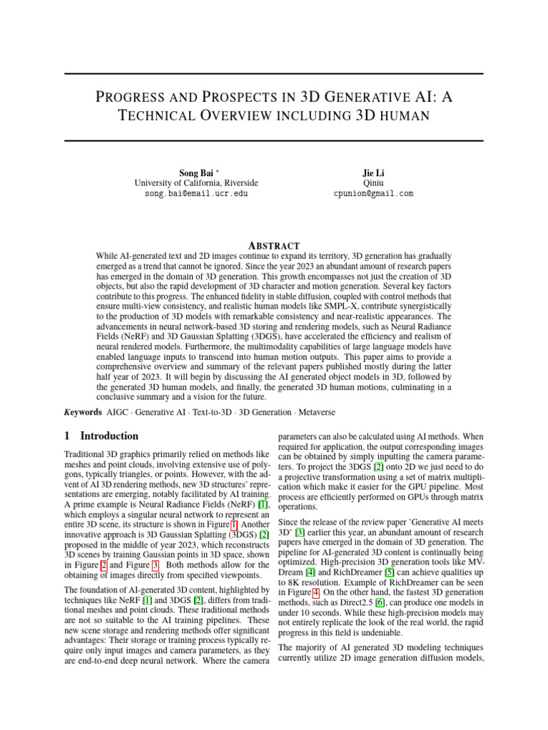 3D Gaussian Splatting in AI Generation | PDF | 3 D Computer Graphics ...