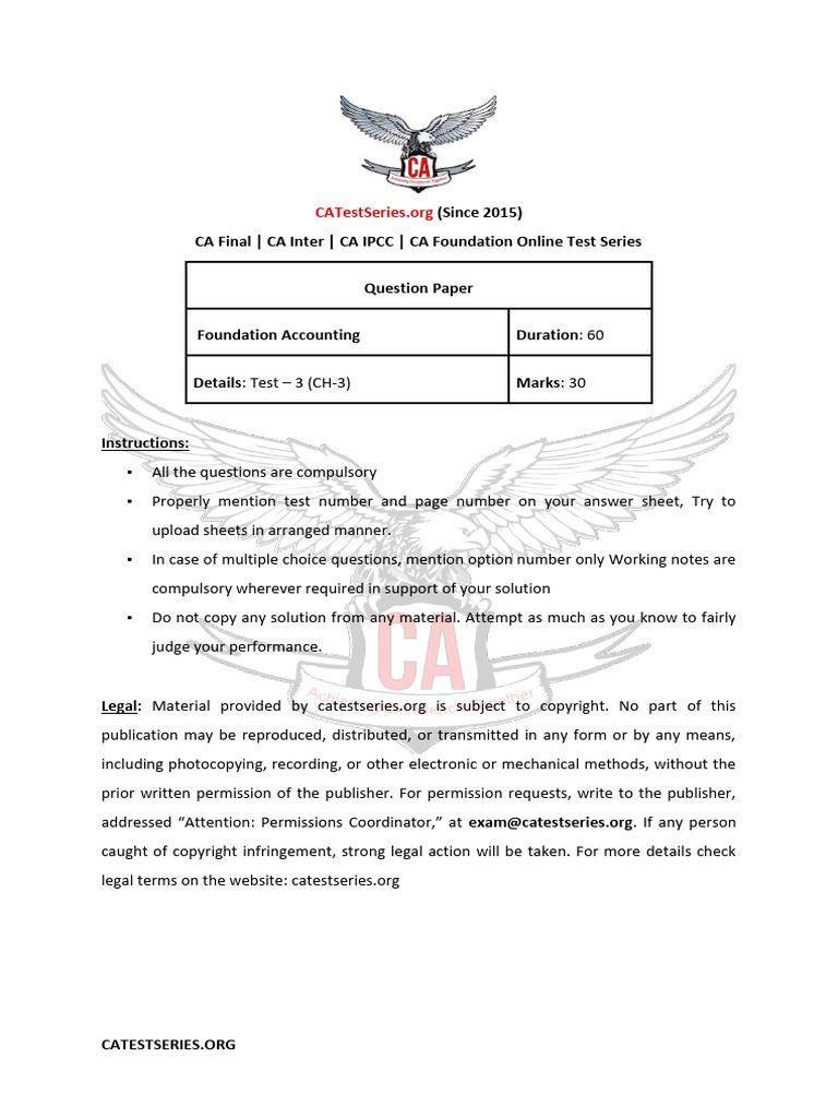 CA Bank Reconciliation Test Series | PDF | Cheque | Banks