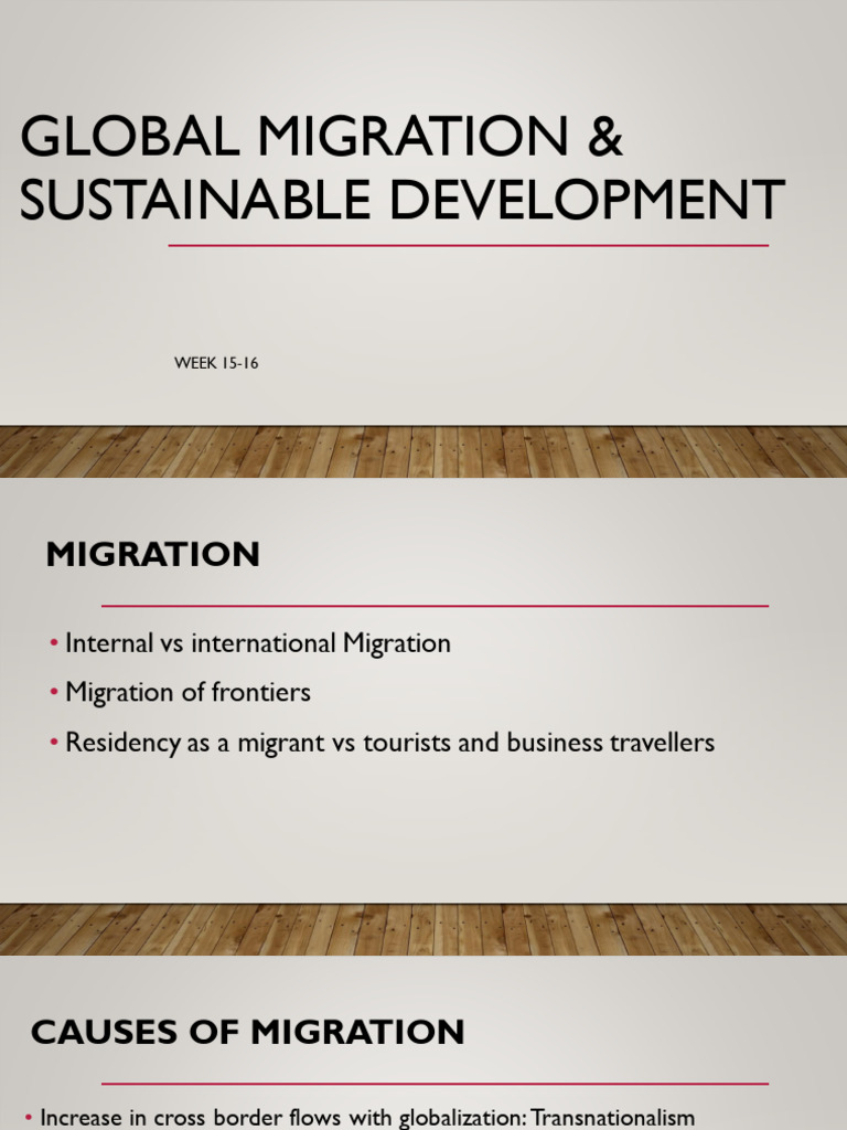Global Migration and Sustainable Development | PDF | Human Migration ...