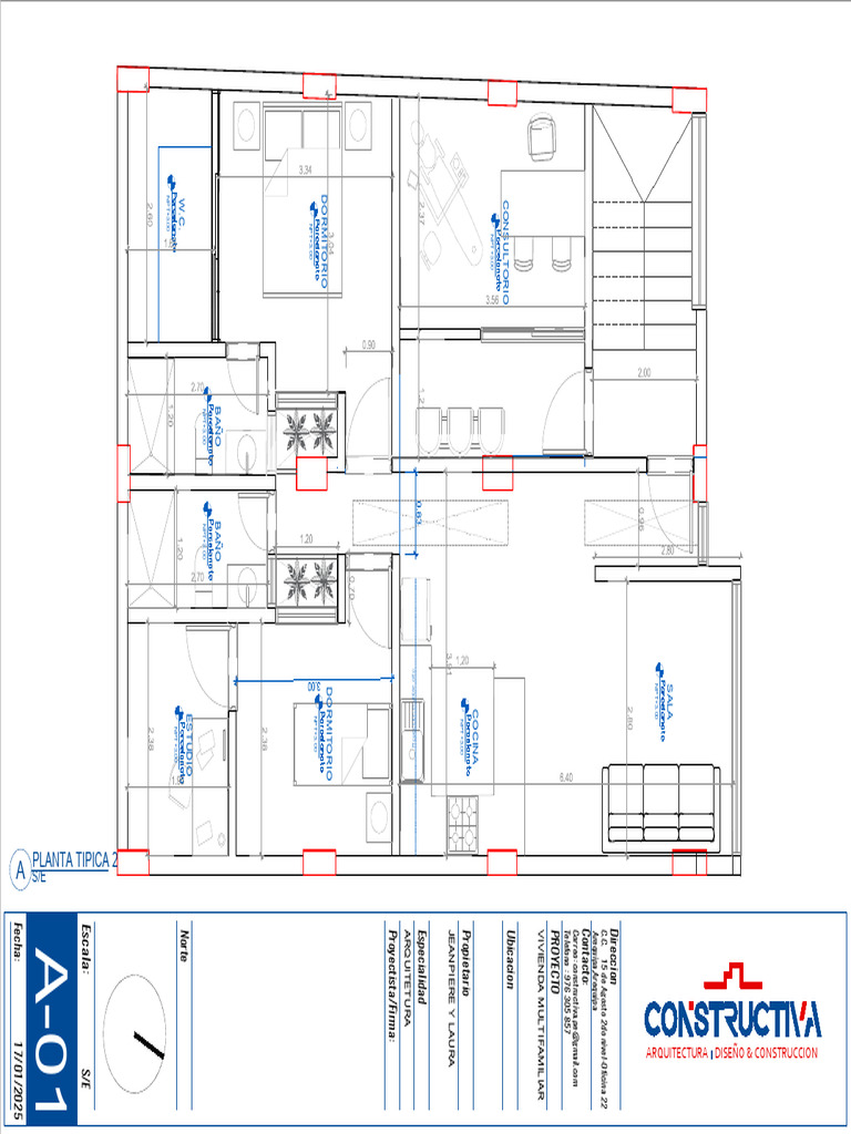 Planta Tipica 2: Arquitectura Diseño & Construccion | PDF