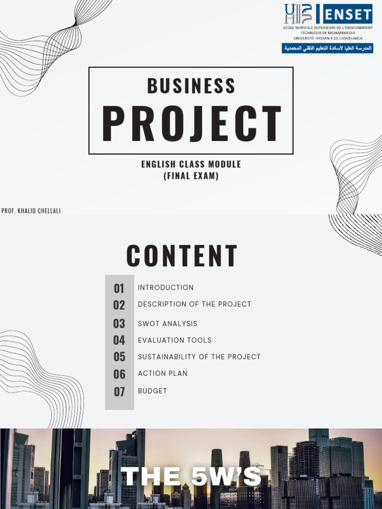 Prof. Khalid Chellali - Lesson 1 English Class (Describing A Project) - Compressed | PDF | Goal ...