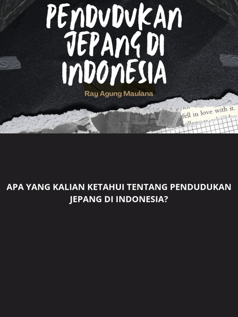 Dampak Pendudukan Jepang di Indonesia | PDF