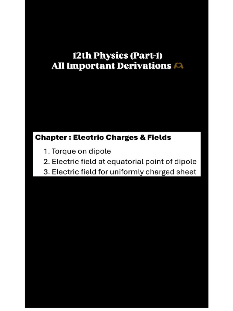 All Important Derivations by Tushh | PDF