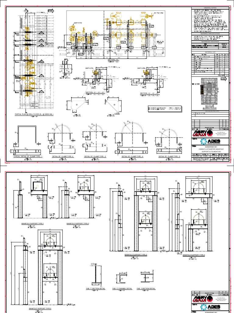 ADMARINE 691 Support & Manifold Plan | PDF
