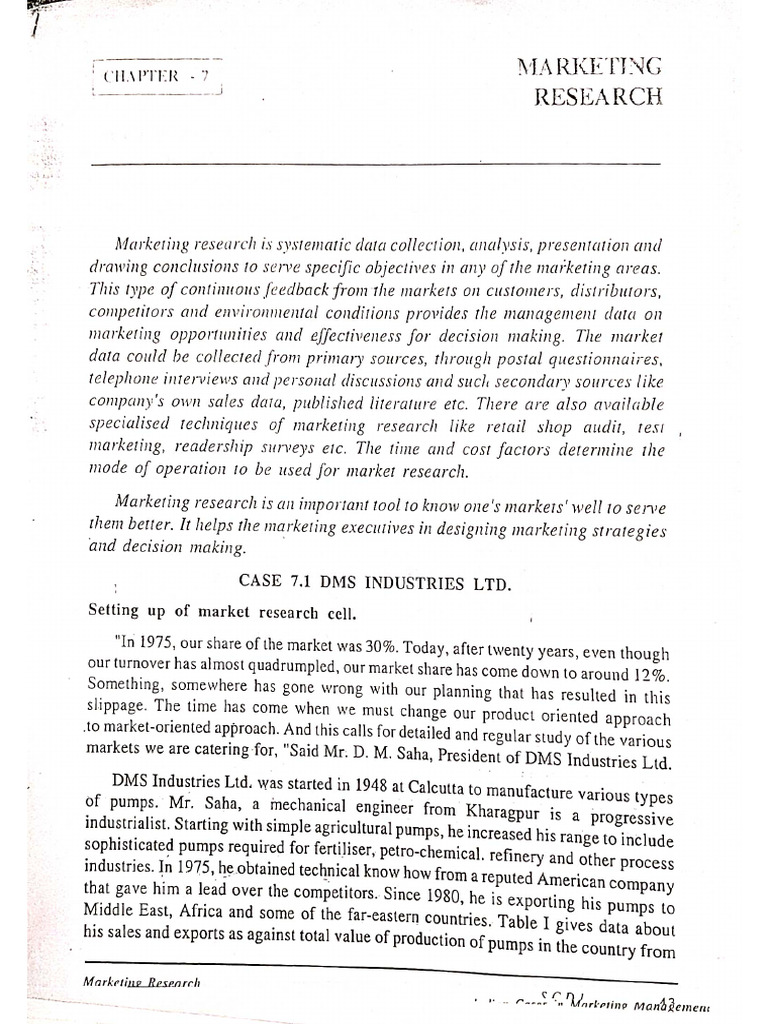 Marketing Research Case Study - 1 | PDF