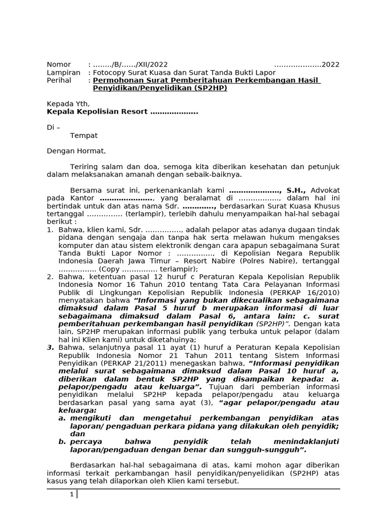 Permohonan SP2HP | PDF
