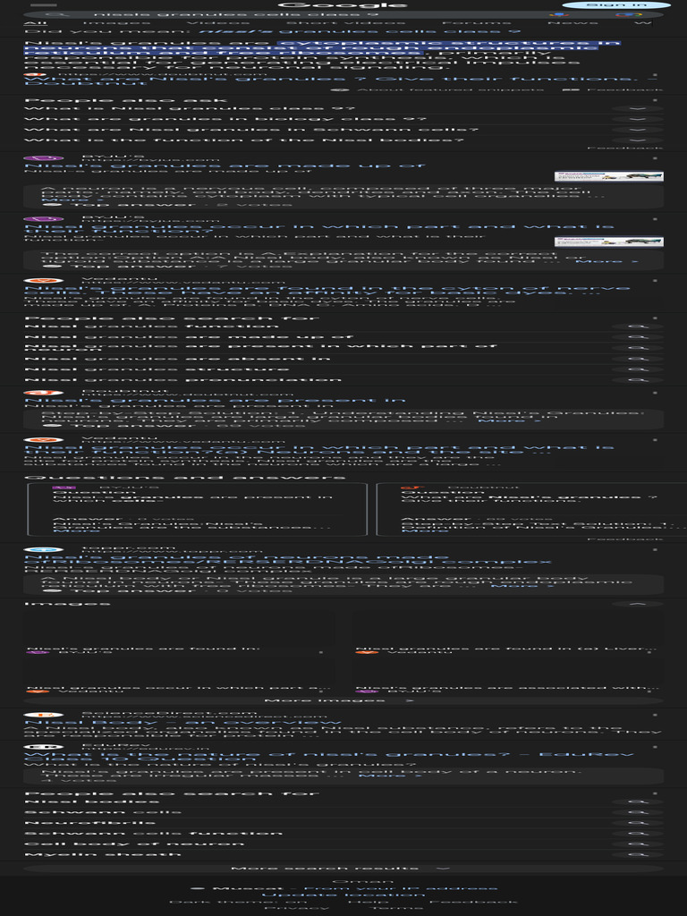 Nissl Granules: Function & Structure | PDF | Neuron | Cell (Biology)