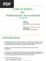 ICAEW Code of Ethics Parts 1 To 3 Overview | PDF
