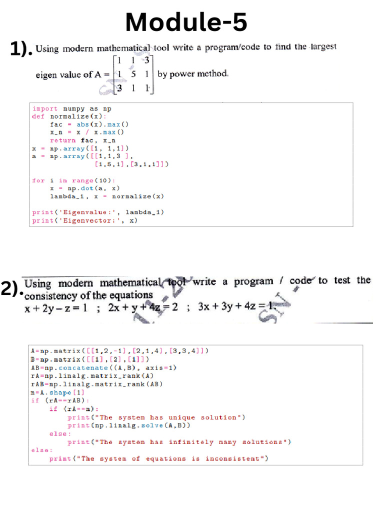 Maths Exam Program | PDF