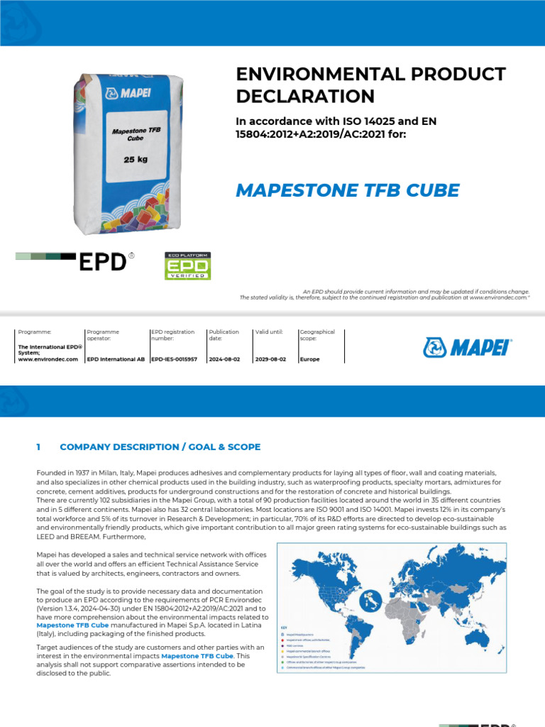 7 Epd Ies 0015957 Mapestone Tfb Cube v02 7abc5d3705fd4baaafbfe52301026806 | PDF | Ozone ...