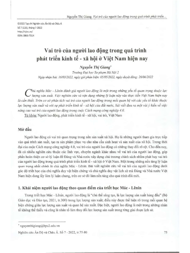 Vai Tro Cua Con Nguoi | PDF