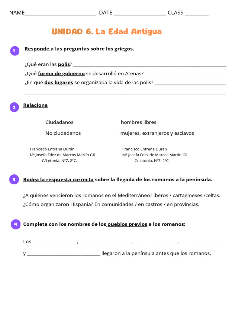Preguntas sobre la Edad Antigua y Griegos | PDF