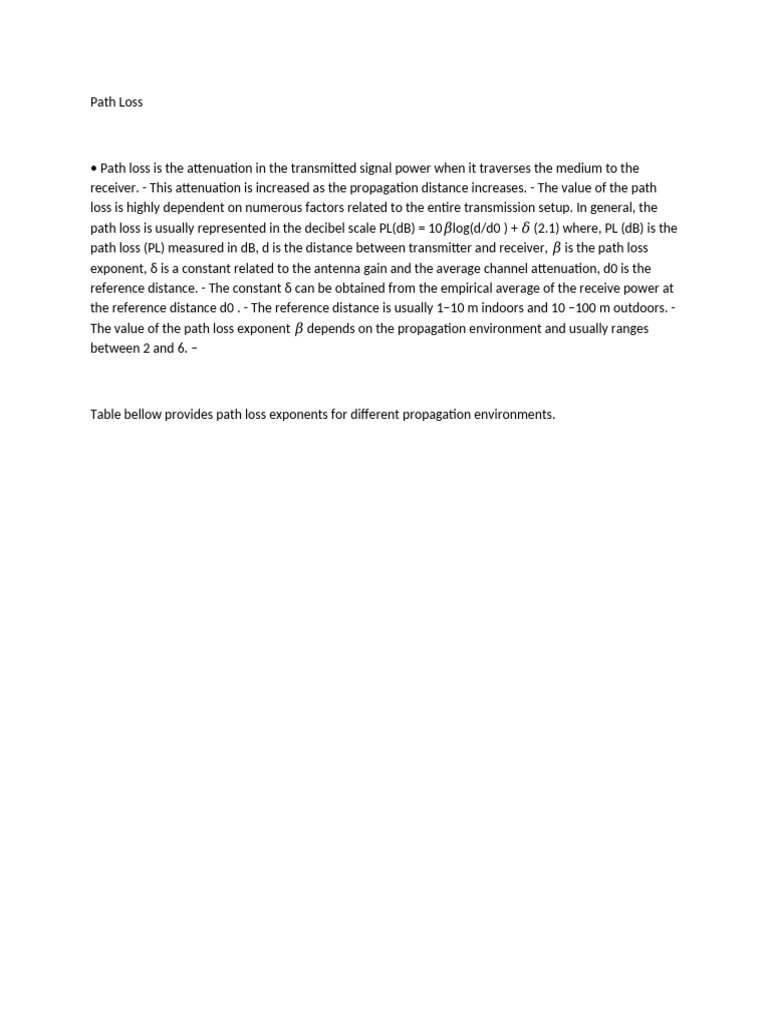 Path Loss | PDF