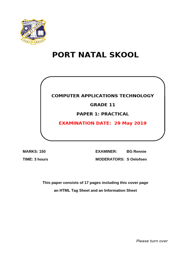 Grade 11 Computer Applications Exam | PDF | Spreadsheet | Computer File