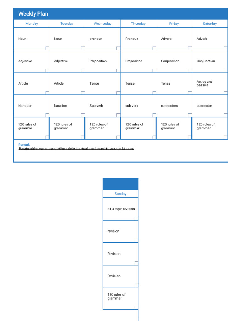 English Schedule | PDF