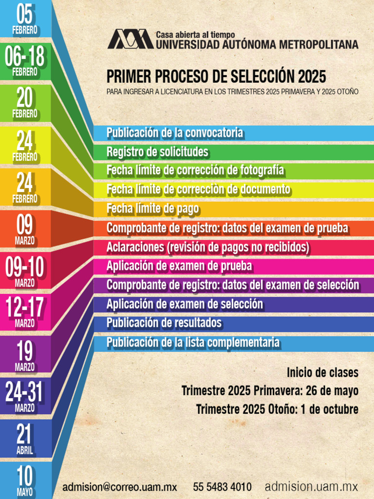UAM Calendario - 2025 | PDF