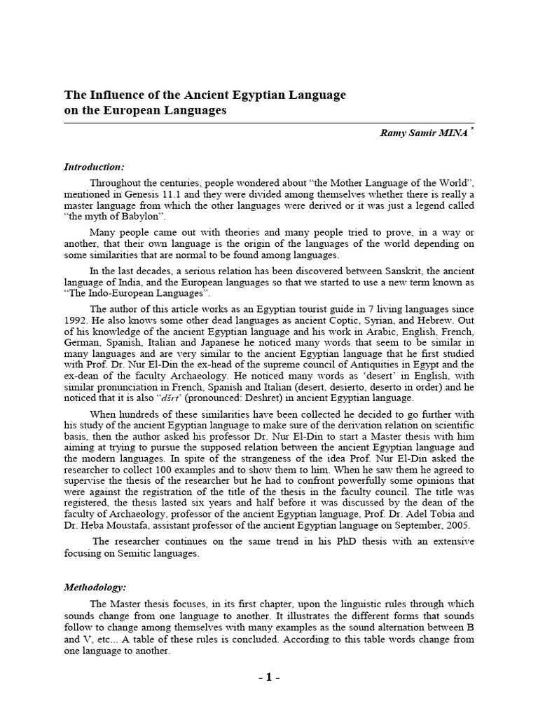 Deshret: Ancient Egyptian Influence | PDF | Latin | Word