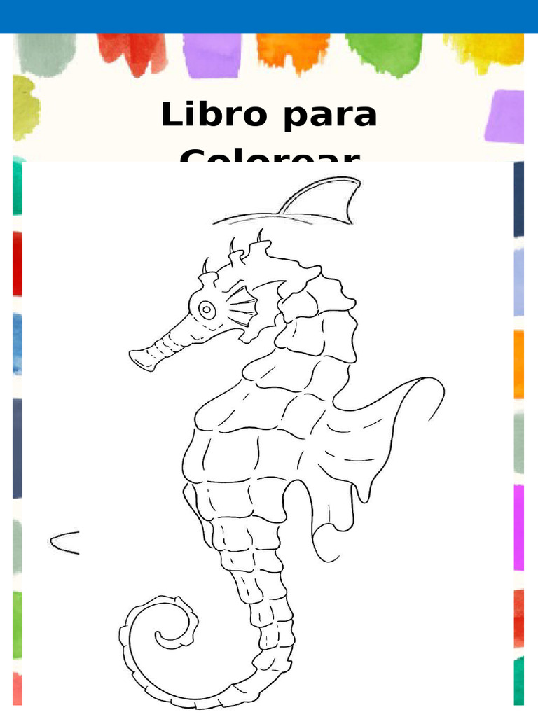 Libro para Colorear Animales Acuáticos | PDF