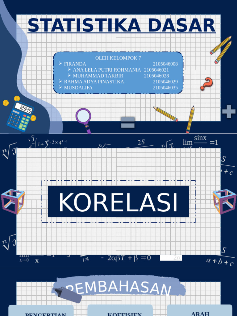 PPT STATDAS KORELASI KELOMPOK 7 | PDF