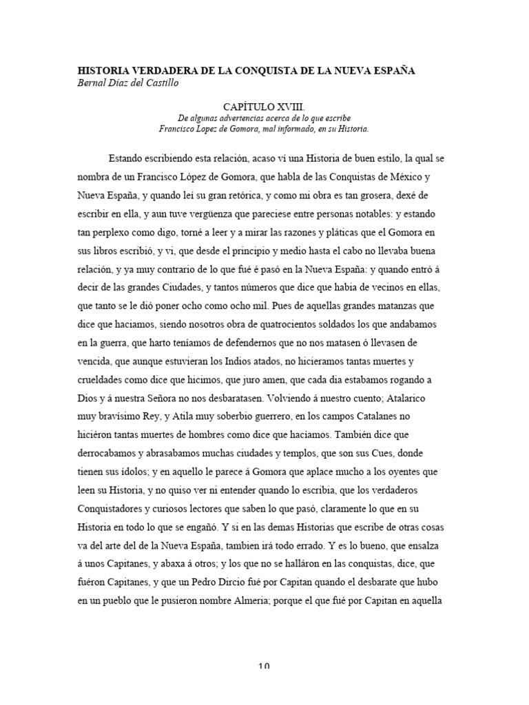 Historia Verdadera y Brevisima Relacion | PDF | Nueva españa ...