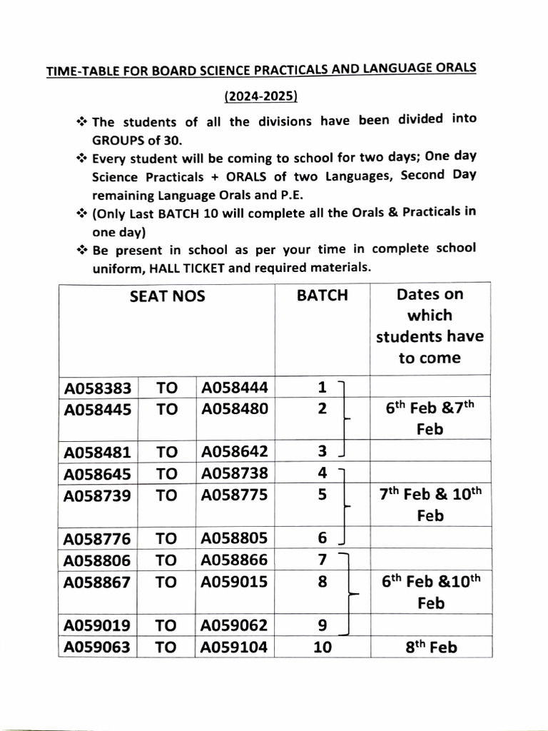 SSC Board Internal Examination TT and Instructions | PDF | Languages | Foreign Language Studies