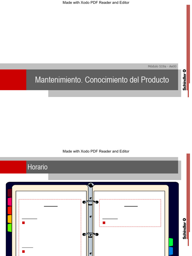 Mantenimiento Elevador Schindler 3300/5300 | PDF | Ascensor ...