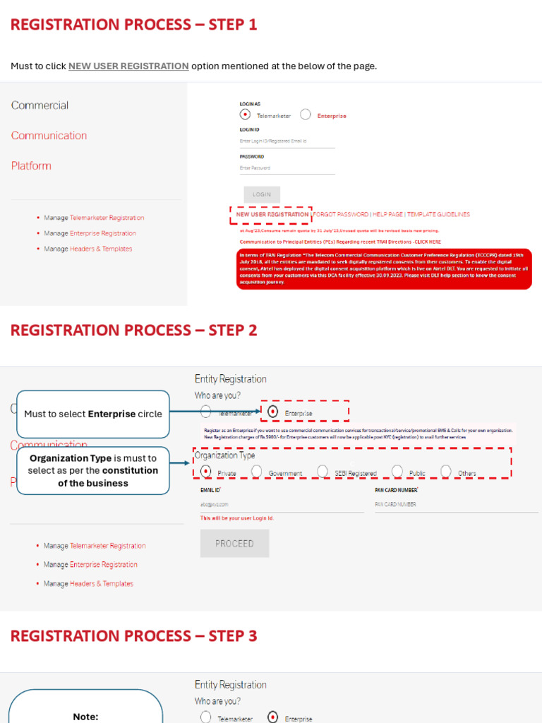 DLT PE Registration | PDF | Identity Document | Authentication