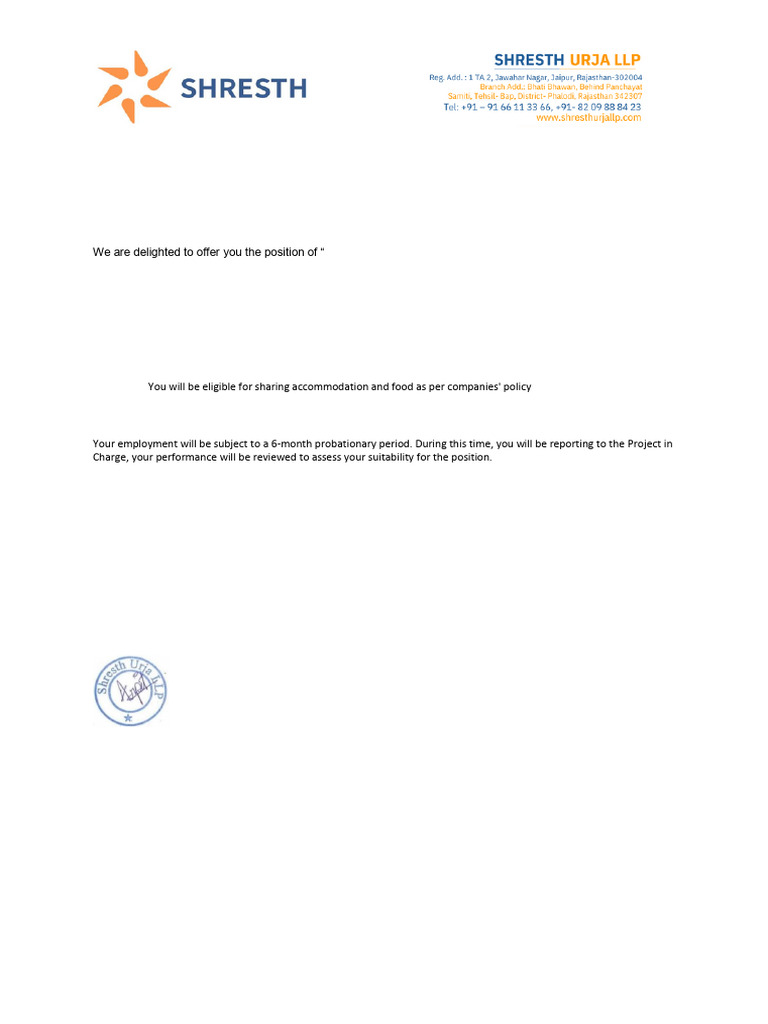 Devendra offer letter (1) | PDF