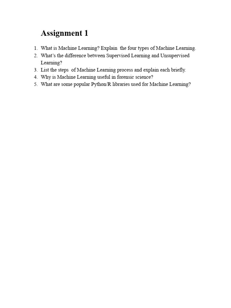 ML Assignment 1 | PDF