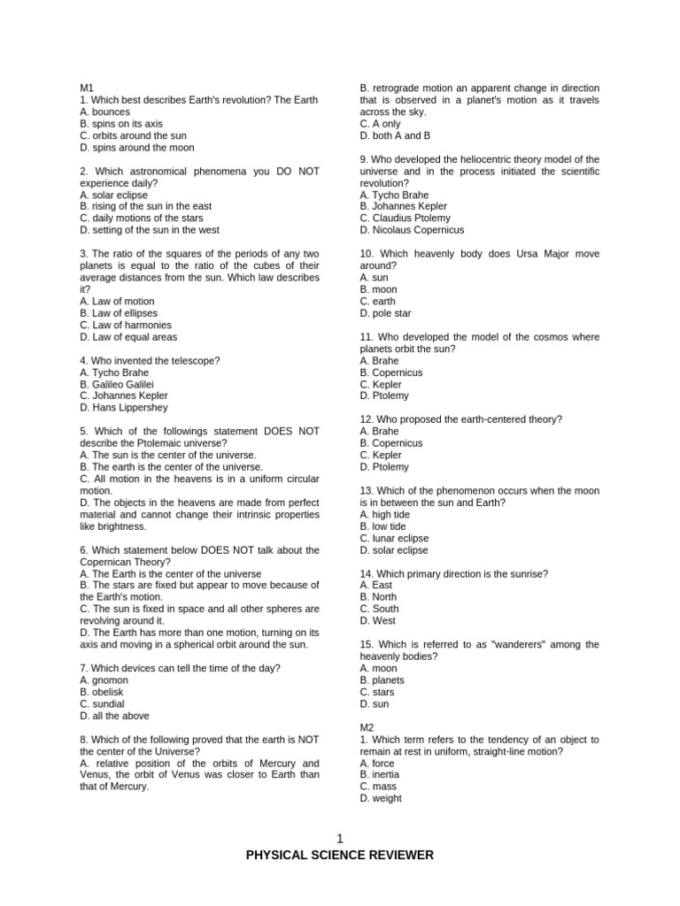 Physical Science Reviewer | PDF | Electromagnetic Radiation | Light