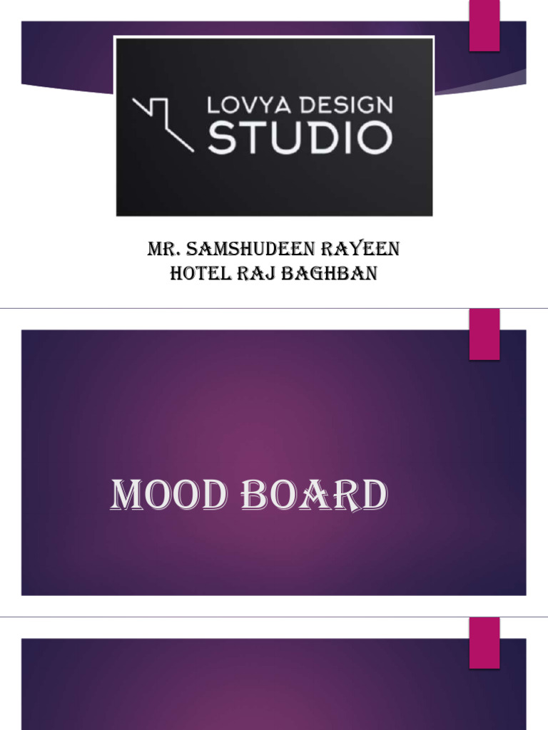 Hotel Raj Baghban Mood Board | PDF