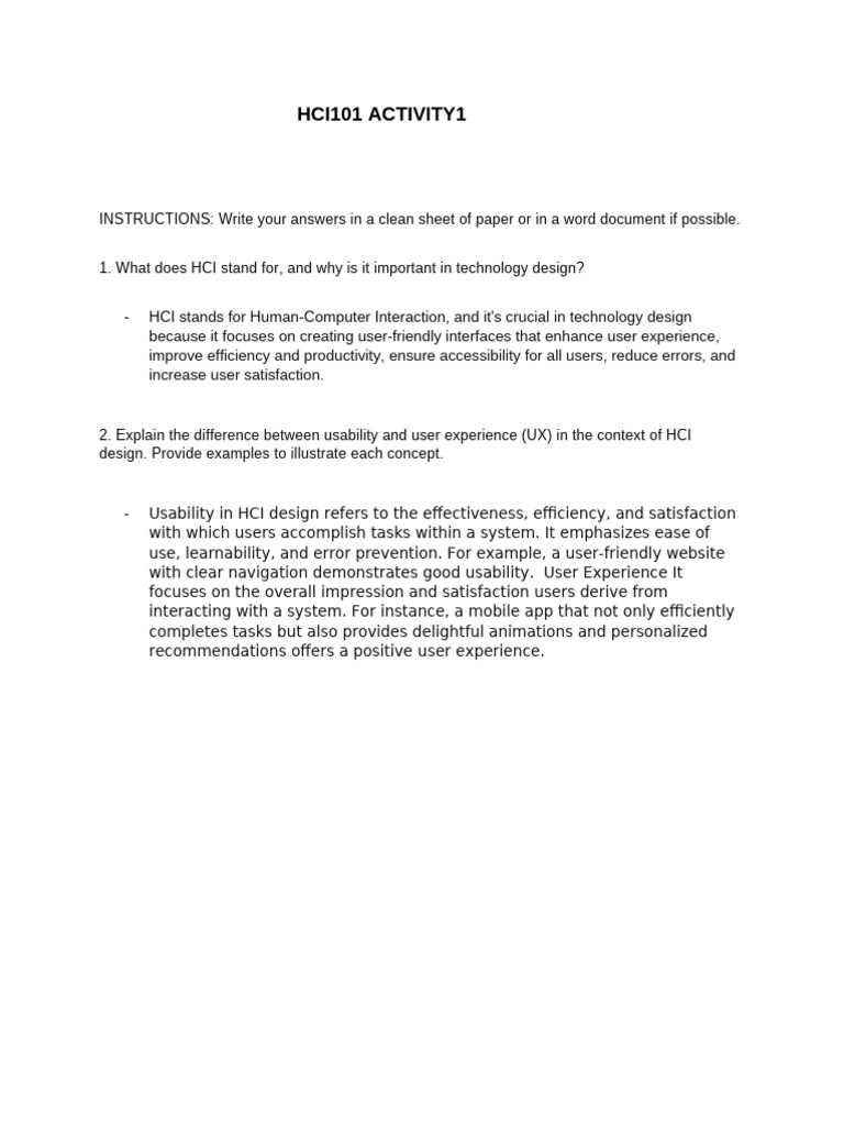 Hci101 Activity1 | PDF