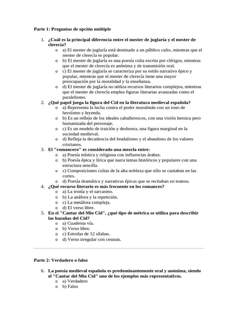 Examen Nivel 3 | PDF | Poesía